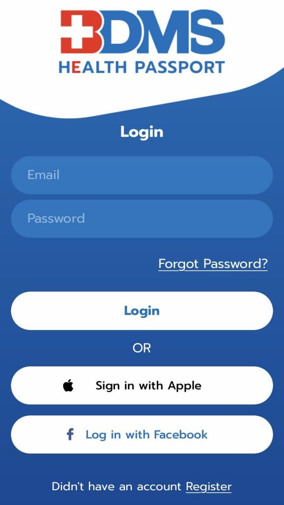BDMS Health Passport - Touch